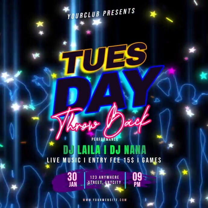 Tuesday Throw Back Template | PosterMyWall