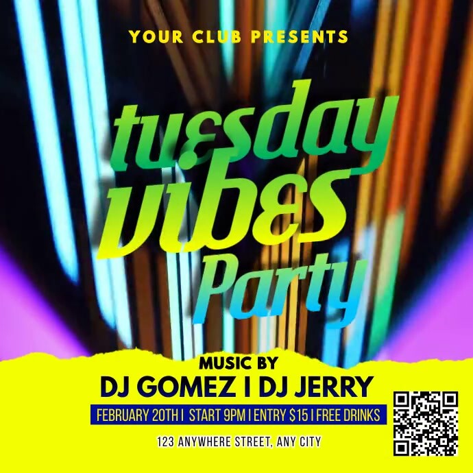 Copy of Tuesday Vibes Party | PosterMyWall
