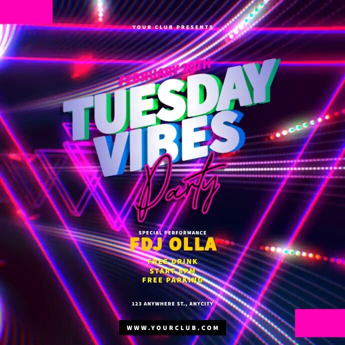 Copy of Tuesday Vibes Party | PosterMyWall