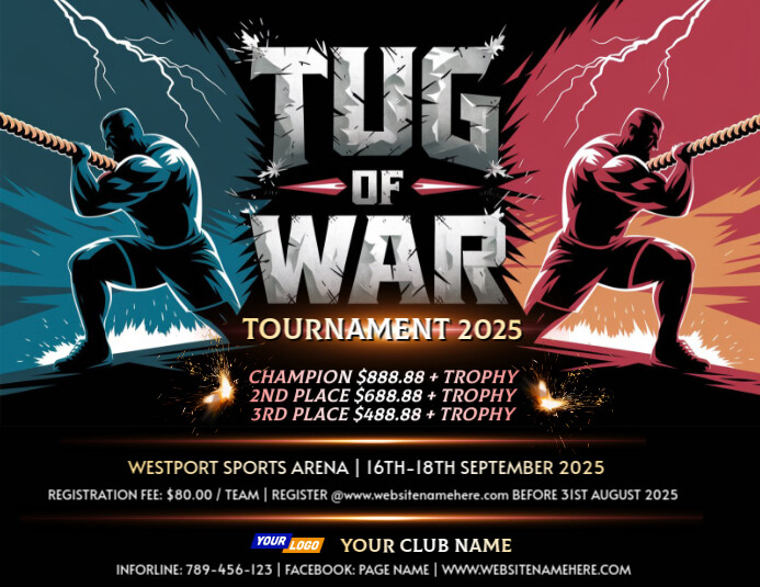 Copy of Tug of War Tournament Invitation Flyer | PosterMyWall