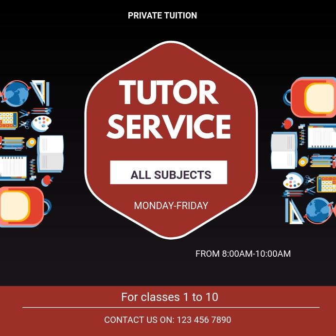 Tuition Service Template | PosterMyWall