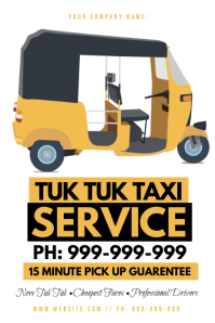 Taxi Service Poster Template | PosterMyWall