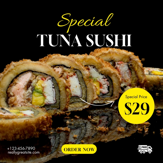Copy of TUNA SUSHI RESTAURANT FLYERS | PosterMyWall
