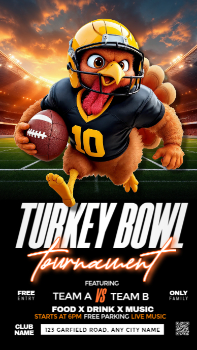 turkey bowl Template | PosterMyWall