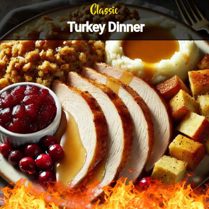 Turkey Dinner Thanksgiving Turkey Happy Thanks Giving Template ...