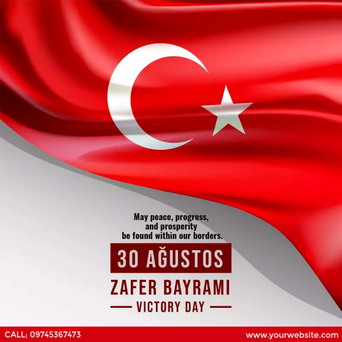 Copy of turkey victory day | PosterMyWall