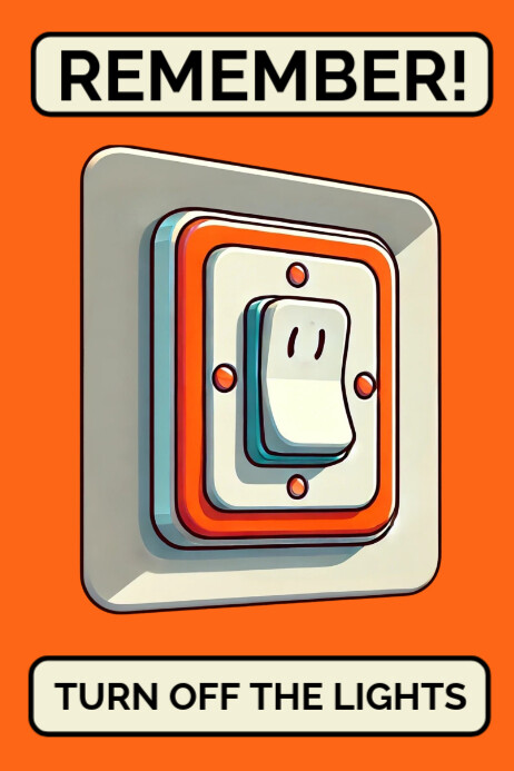 turn off the lights poster Template | PosterMyWall