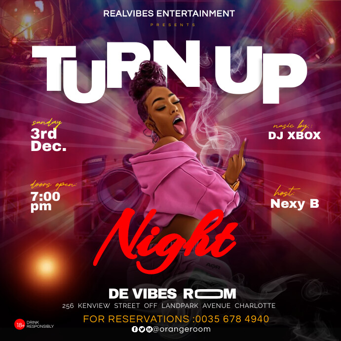 TURN UP Template | PosterMyWall