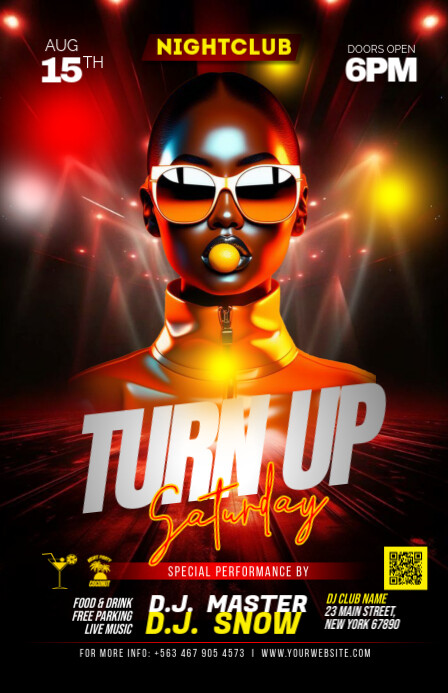 turn up night party Template | PosterMyWall
