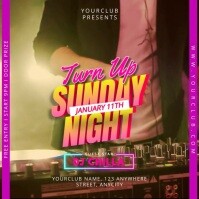 Sunday Turn Up Party Template | PosterMyWall