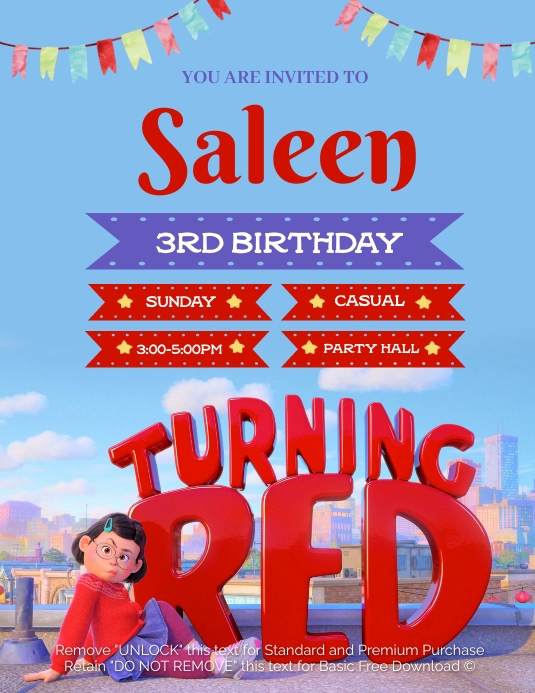 Copy of Turning Red | PosterMyWall