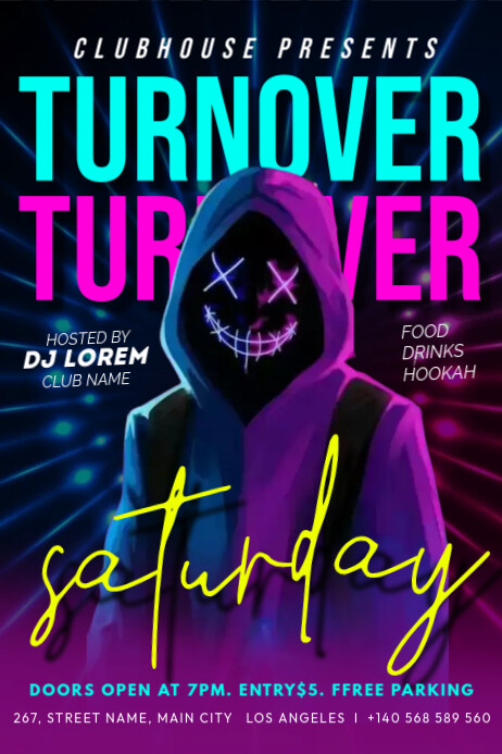 turnover saturday.a Template | PosterMyWall