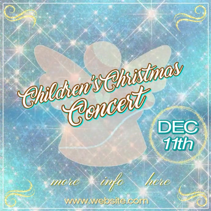 Turquoise 3d Childrens Concert IG Post Template | PosterMyWall