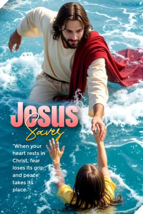 Turquoise Christian Faith Poster Template | PosterMyWall