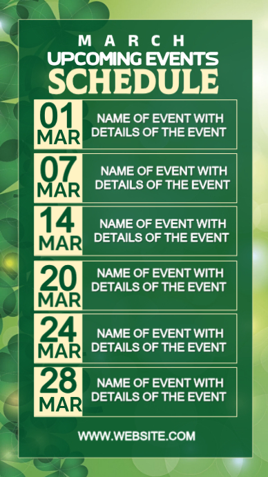 Turquoise Event Schedule Instagram Story Template | PosterMyWall