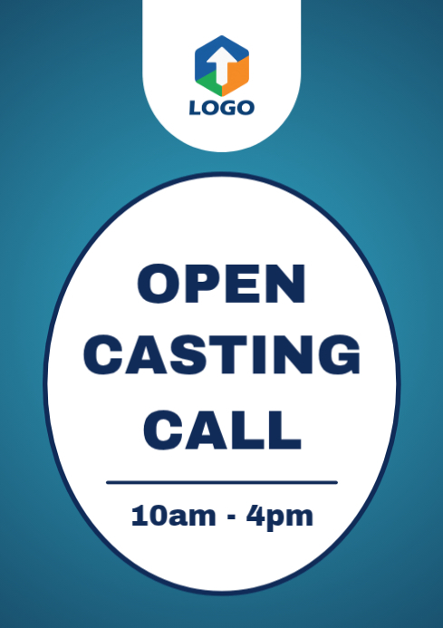 Plantilla de Turquoise Professional Casting Call Sign Signage A3 ...