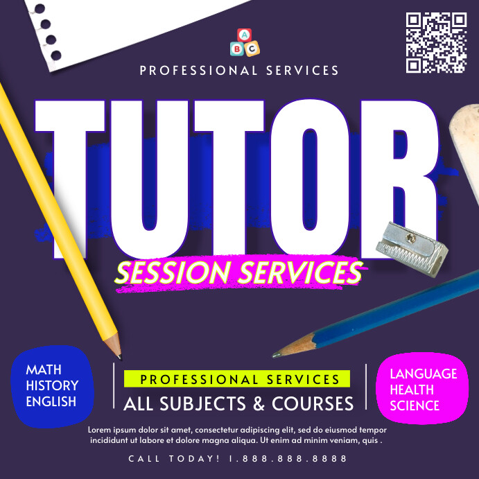 Tutor Template | PosterMyWall