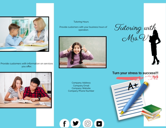 Tutoring Brochure Template | PosterMyWall