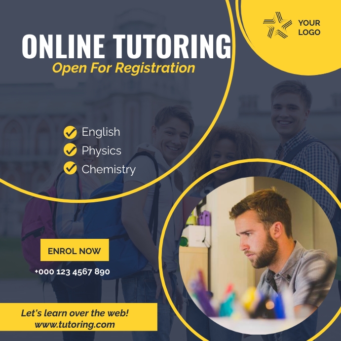 Tutoring Template | PosterMyWall