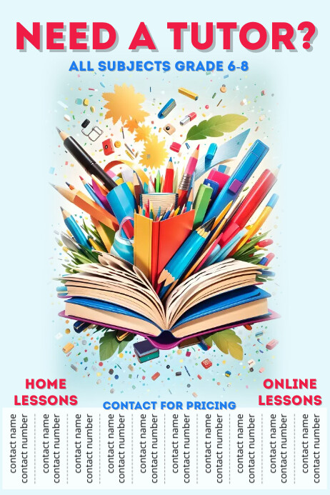 Plantilla de Tutoring Poster | PosterMyWall