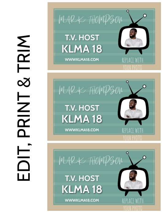 TV HOST BUSINESS CARD Template | PosterMyWall