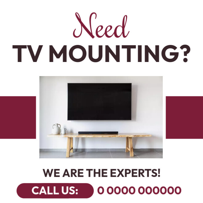 TV mounting service Template | PosterMyWall