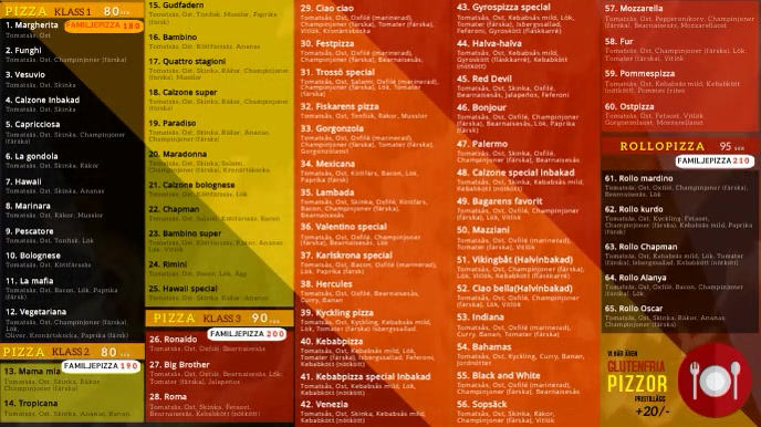 Copy of TV restaurant menu | PosterMyWall