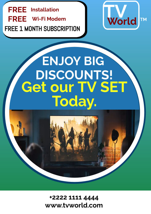 Tv set sale flyer template | PosterMyWall