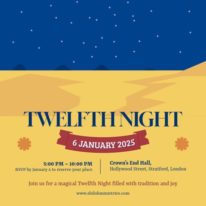 Twelfth Night Celebrate Template | PosterMyWall