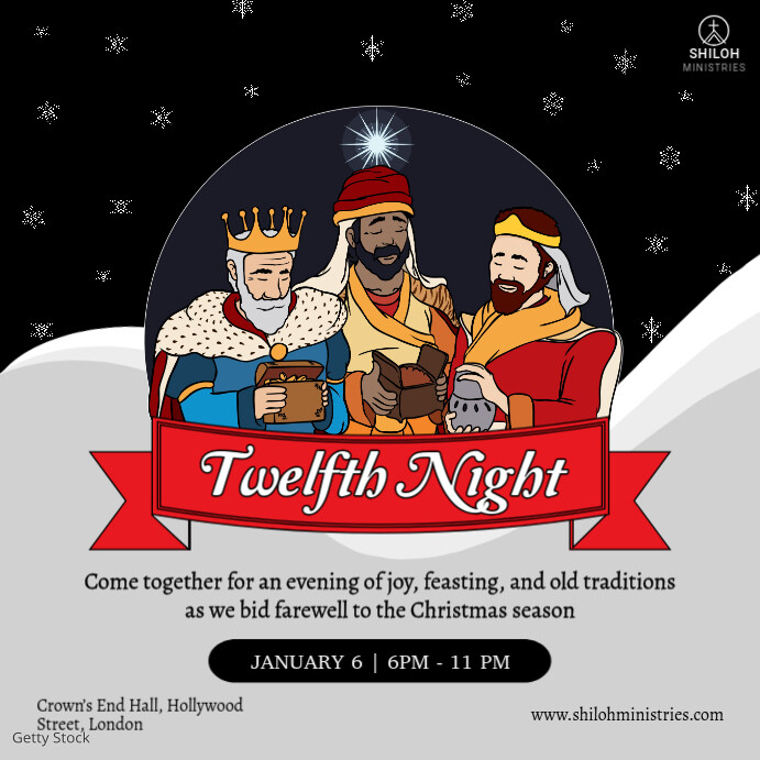 Copy of Twelfth Night January | PosterMyWall