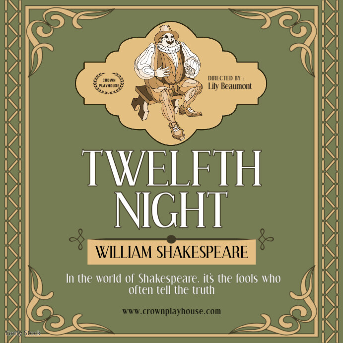 Twelfth Night Shakespeare Celebrate Template | PosterMyWall