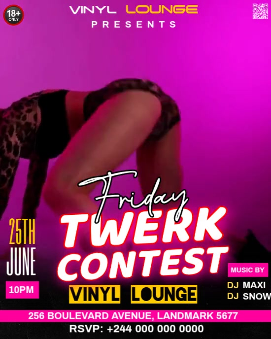 Plantilla De Twerk Contest Party Postermywall