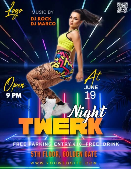 Twerk party Template | PosterMyWall