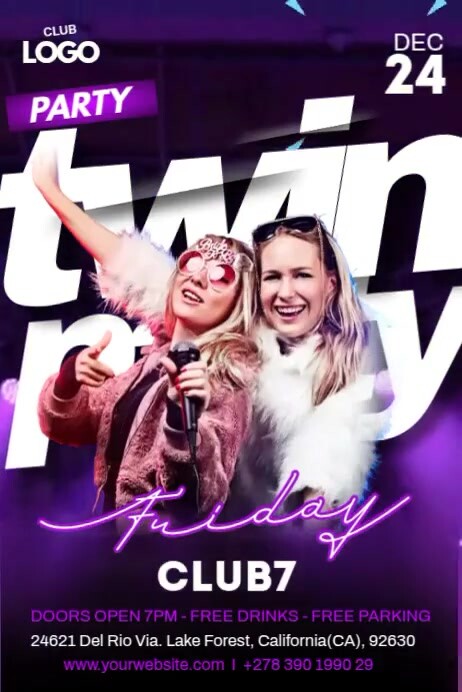 Twin Party Video Template | PosterMyWall