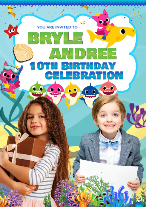 Twins Birthday Celebration Template | PosterMyWall