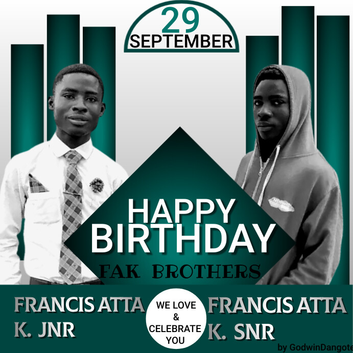 Twins birthday flyer template | PosterMyWall