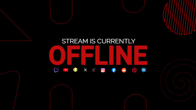 Plantilla de Twitch Banner Red Template | PosterMyWall