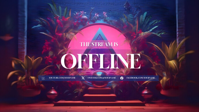 Plantilla de Twitch Offline Screen 4 | PosterMyWall