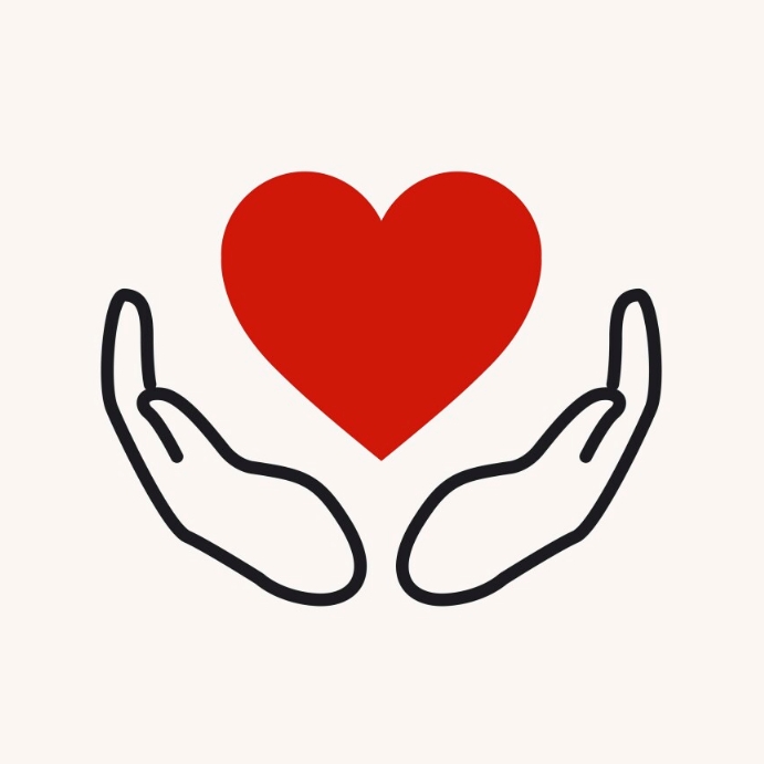 Two drawing hand heart shape design Template | PosterMyWall