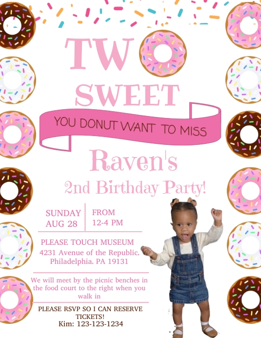 Copy of Two Sweet Birthday Party Invite | PosterMyWall
