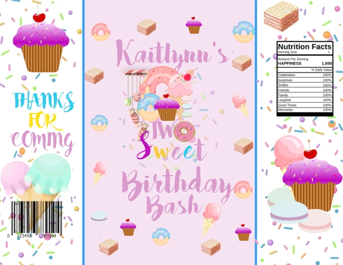Two Sweet Birthday theme Template | PosterMyWall