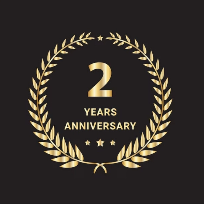 Two years anniversary template | PosterMyWall