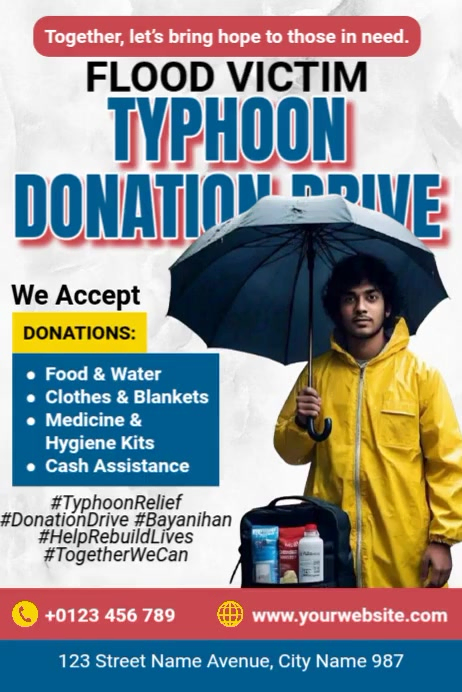 Plantilla de Typhoon Charity Event | PosterMyWall