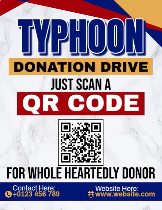 Typhoon Donation Drive Template | PosterMyWall