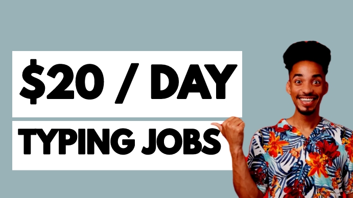 Typing Jobs $20 Per Day Template | PosterMyWall