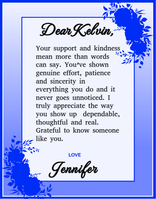 Typographic Appreciation Message Poster/wallboard Template | PosterMyWall