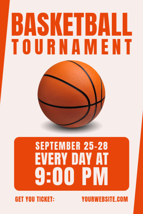 Typographic Basketball Tournament Basketball League Game Promotional ...