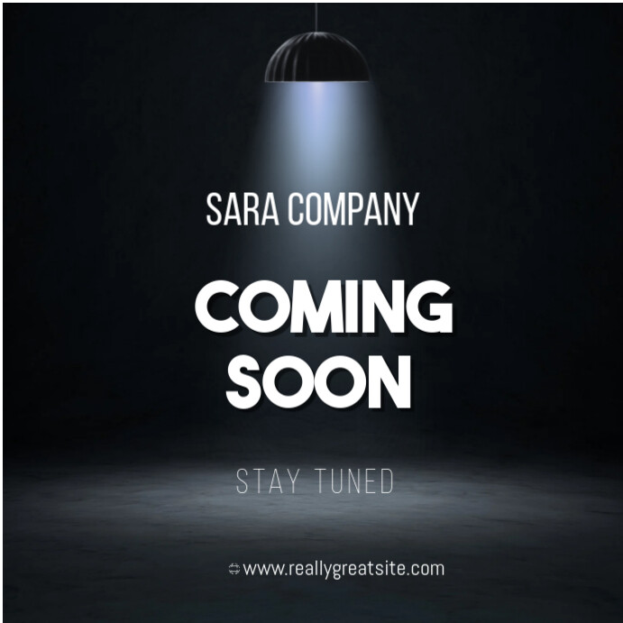 Typographic Black And White Coming Soon Instagram Post Template ...
