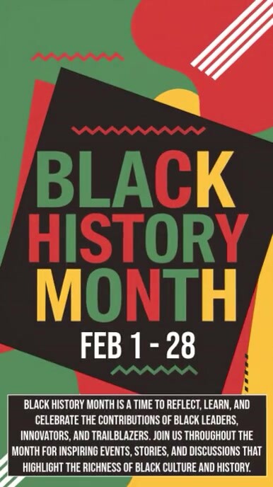 Typographic Black History Month Flyer, Black History Instagram Story ...