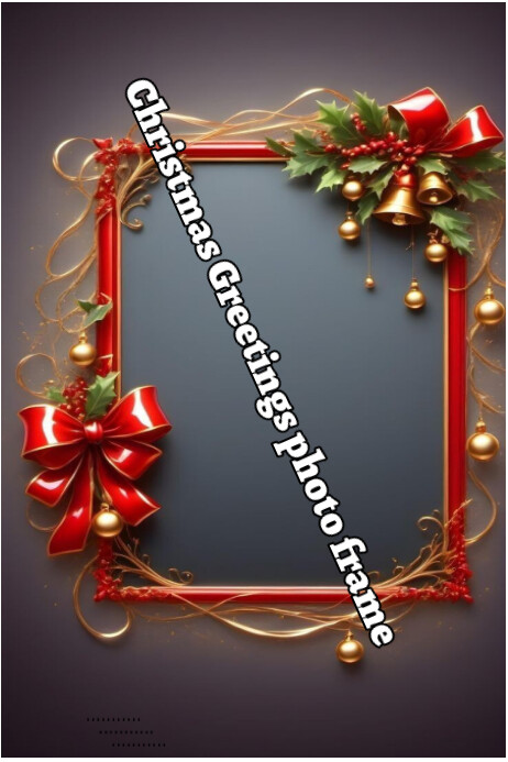 Typographic Christmas Greetings Photo Frame Template Poster | PosterMyWall